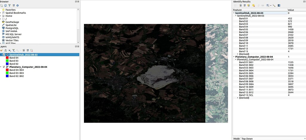 Sentinel Hub vs Planetary Computer L2A - Python SDK - Forum@Sentinel Hub