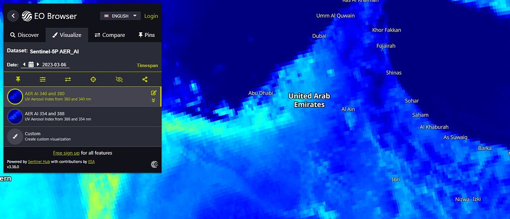 Not updating Sentinel 5 images in the Middle East - EO Products ...
