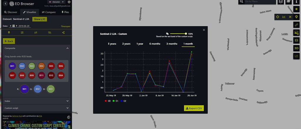 Eo-Browser unit used in the composite of Sentinel-2/Level 2A - EO Products / Scripts - Forum ...